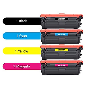 212A Toner Cartridge 4 Pack Compatible Replacement for HP 212A 212X W2120A W2120X for HP Color Enterprise M555dn M554dn M555x MFP M578f M578dn Flow MFP M578c M578z Printer (Black Cyan Yellow Magenta)