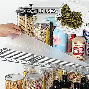 PABUSIOR Shelf Liner for Wire Shelves - (Precise Size 23.5 x 197 Inch, Clear) Transparent Thick Pantry Shelf Liners for Kitchens Cabinet, Under Sink, Waterproof Easy to Cut Drawer Liner for Shelving