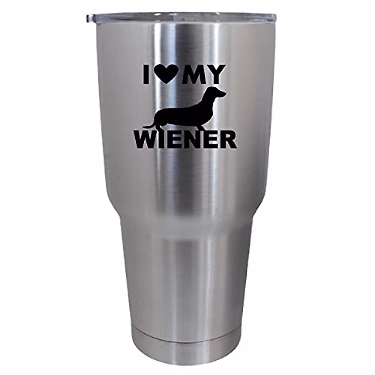 Epic Designs Cups drinkware tumbler sticker - I love my wiener funny dachshund weiner dog - cool sticker decal