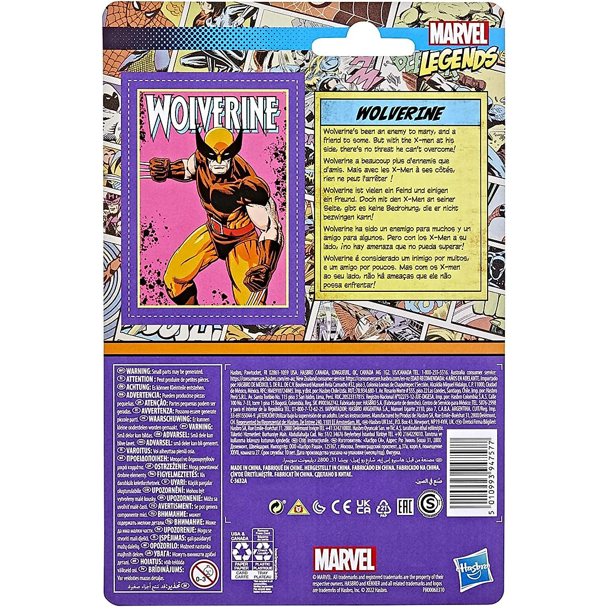 Hasbro Marvel Legends Series 3.75-inch Retro 375 Collection Wolverine Action Figure Toy