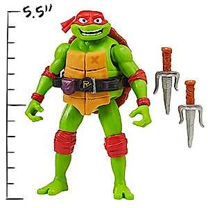 Teenage Mutant Ninja Turtles: Mutant Mayhem 5.5” Raphael Deluxe Ninja Shouts Figure by Playmates Toys
