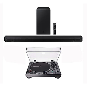 SAMSUNG HW-Q600B 3.1.2ch Soundbar with Dolby Audio with an Audio-Technica AT-LP120XBT-USB-BK Black Direct Turntable (2022)(USED)