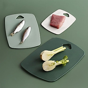 Kitchen Cutting Board Set of 3, BPA Free, Cutting board Set，Reversible Use, Cutting Boards for Kitchen Dishwasher Safe, Meat Cutting Board, Veggies, Green