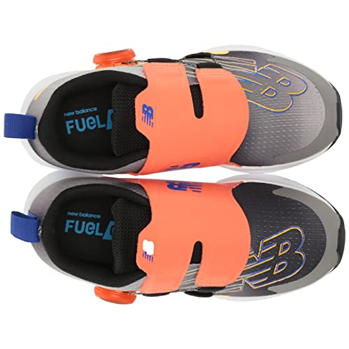 New Balance Kid's Fuelcore Reveal V3 Boa Running Shoe, Black/Infinity Blue/Vibrant Orange, 3 Little Kid