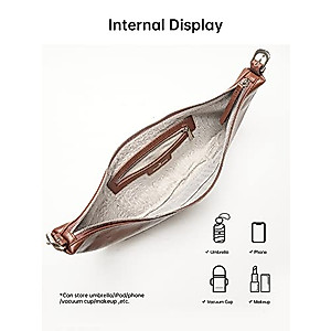 Amazing Song Hobo Cescent Crossbody Bag for Women, Sling Croissant Shoulder Bag Soft Leather Half Moon Black