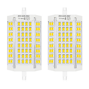 Bonlux R7S LED Light Bulb 118mm, 25W J118 Double Ended LED Bulbs 120V J Type R7S LED Floodlight 200W Halogen Bulb Replacement Daylight 6000K for Floor Lamp, Security Light (2-Pack)