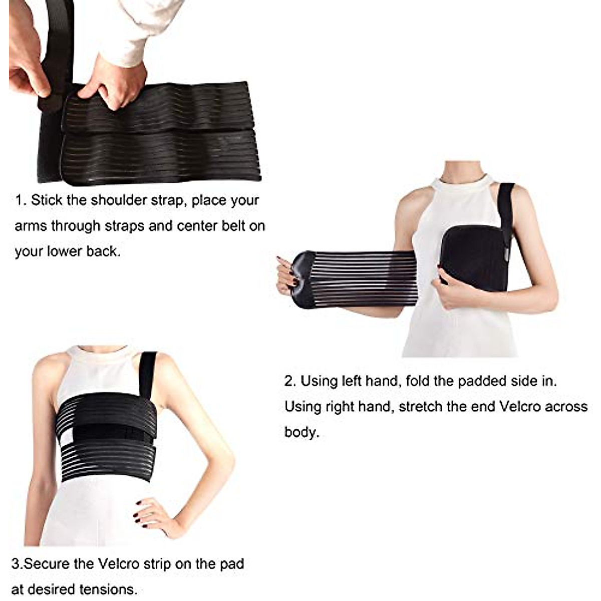 Solmyr Rib Brace Broken Rib Belt, Chest Brace Elastic Rib Support Brace for Men and Women, Chest Binder to Reduce Rib Cage Pain, Breathable Chest Wrap Belt for Sore or Bruised Ribs Support, Sternum