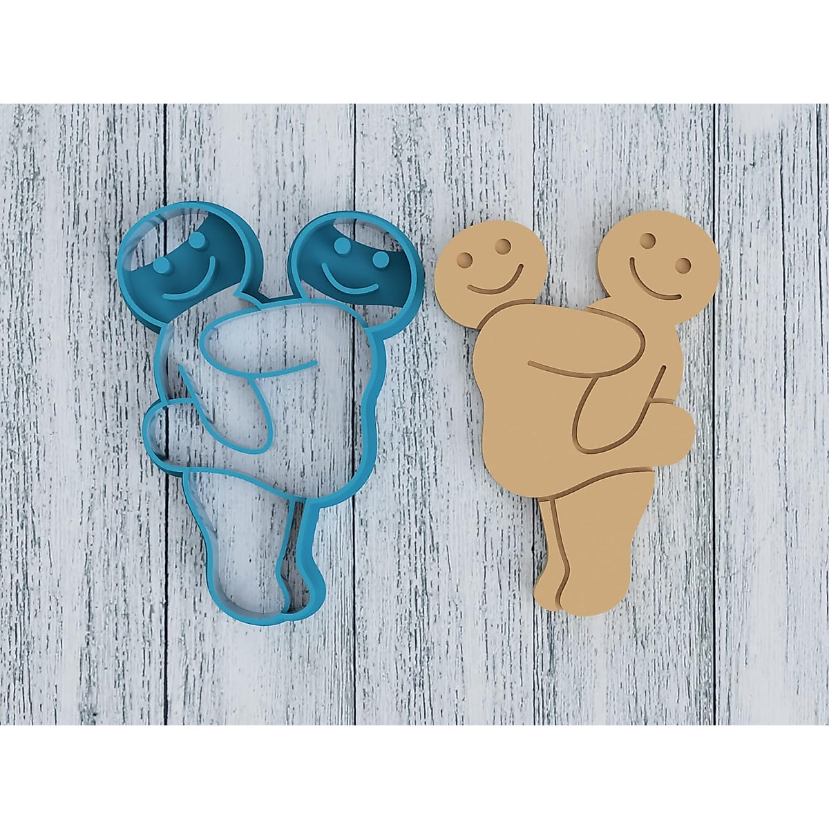 Naughty Button Cartoon Upstanding Citizen Cookie Cutter - Funny Adult Innapropriate Kama Sutra Sex Position (0045) (3 Inch)