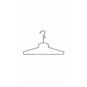 Shirt Hangers - 18 inch Chrome Metal Shirt Hangers Case of 100