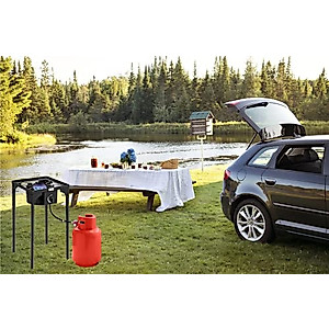 ROVSUN 100,000 BTU Portable Gas Camping Stove, Outdoor Propane Burner with 20psi Regulator, High Pressure Single Cooker Camp Cooking Home Brewing