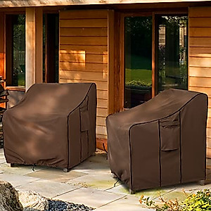 COSFLY Patio Furniture Covers for Outdoor Chairs Waterproof Clearance, Outside Furniture Deep Seat Cover, Fits up to 31.5W x 33.5D x36H inches(2 Pack)