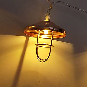 Fairy Lights 9.84Ft 20LED Lampshade Industrial Style Rose Gold Geometric String Lights for Bedroom, Christmas, Parties, Wedding, Centerpiece, Decoration