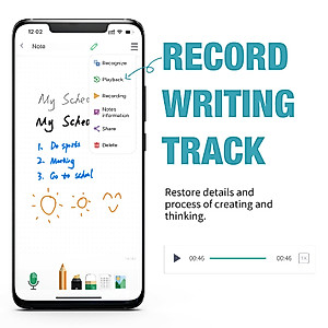 SyncPen3 Set- NEWYES Smart Pen + Smart Notebook, OCR Digital Pen for Students, Designer, Business Man, Record Notes, Bluetooth, Wireless, iOS