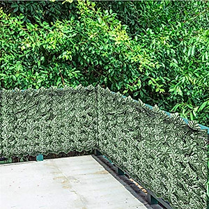 GUANGLU Artificial Leaf Screening, Ivy Leaf Screening, Artificial Hedge Fence and Faux Ivy Vine Leaf Decoration for Outdoor Decor, Garden