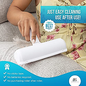 Pet Hair Remover – Reusable Lint Roller for Pet Hair – Easy to Use & Effective Lint Remover for Pet Hair – Static Pet Hair Roller Attracts Hair Like a Magnet – Cat Hair Remover & Dog Hair Remover