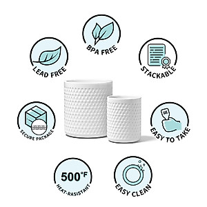 Kitchen Utensil Holder, 2 Pack Utensil Caddy, Ceramic Utensil Holder for Kitchen Counter, Large Spatula Holder, Cooking Utensil Organizer, Farmhouse Kitchen Decor for Silverware Spoon Utensil Crocks