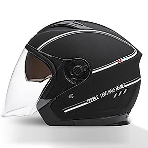 Light Vespa Open Face Helmet, Sunscreen Motorcycle Half Helmet, 3/4 Retro Scooter Cruiser Helmet, Vintage Motorbike Open-Face Helmet, DOT Approved Adult Men Women Motorcycle Helmet-C-58-62CM
