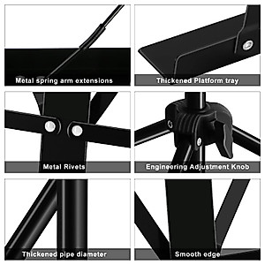 EASTROCK Folding Music Sheet Stand 2 in 1 Dual-Use Portable Foldable Music Stand Desktop Book Stand with Carrying Bag, Lightweight Metal Music Stand Holder Suitable for Instrumental Performance