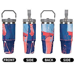 SYJTGDE Large Capacity Car Cup Holding A Tennis Racket Fashionable Upgrade Car Cup Advanced And Beautiful Travel Cup