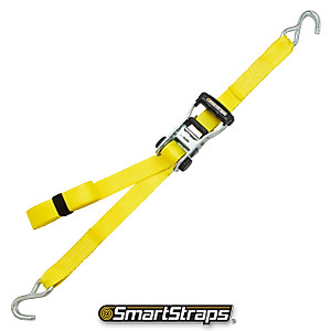 SmartStraps 14’ Ratchet Straps, 2 Pack –5,000lbs Break Strength, 1,667lbs Safe Work Load –Commercial Tie Down Straps for Heavy Duty Cargo, Haul Equipment and Vehicles