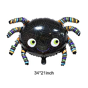 6 Pcs Large Halloween Foil Balloons Black Spider Cat Bat Pumpkin Skull Balloon Decoration Party Supplies