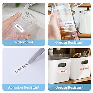 NIIMBOT D110 Label Maker Machine with Tape, Small Thermal Sticker Printer with 0.59''x1.18'' Labels, Portable Bluetooth Connection, Blue