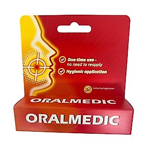 Oralmedic - for Mouth Ulcer and Canker Sores - 2 Swabs