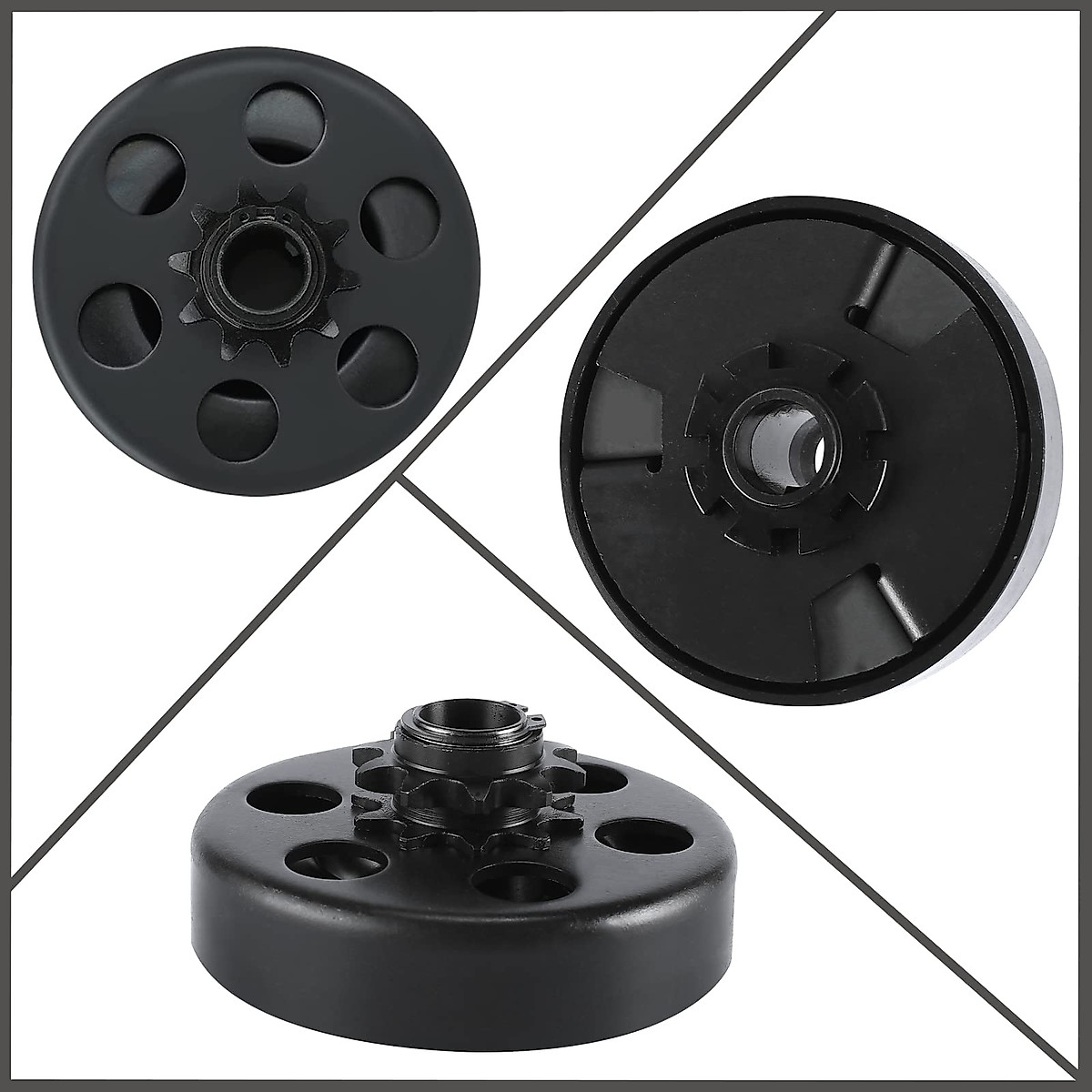 BATONECO Centrifugal Clutch 3/4" Bore 10 Tooth with #40/41 420 Chain Fits for predator 212CC 2-6.5 HP Small Engine, Commonly used on Go Karts Mini Bike and Fun Kart Lawnmower