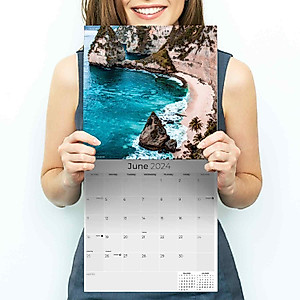 2022 2023 Tropical Beaches Calendar - Islands Monthly Wall Calendar - 12 x 24 Open - Thick No-Bleed Paper - Giftable - Academic Teacher's Planner Calendar Organizing & Planning - Made in USA