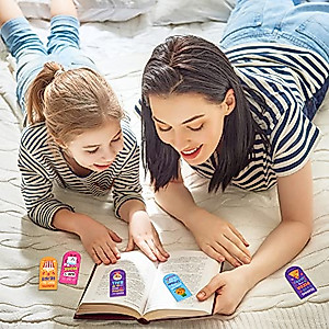 30 Pieces Assorted Scented Magnetic Bookmarks Scratch and Sniff Fruit Food Theme Bookmarks Encouraging Sayings Bookmarks Cute Bookmarks for Kids, Students, Teens, 10 Styles (Classic)