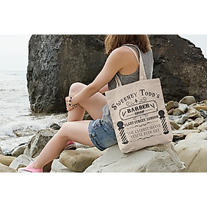 Mighty Circus Sweeney Todd's Barber Shop 100% Cotton Reuseable Grocery Tote