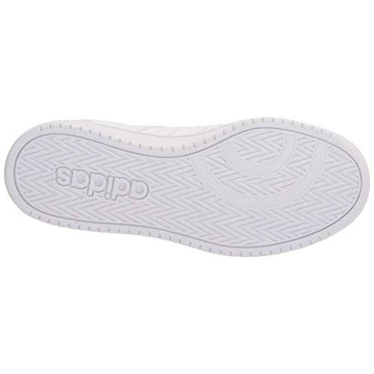 adidas womens Hoops 2.0 Sneaker, White/White/Grey, 11 US