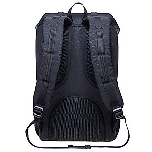 KAUKKO Laptop Travel Backpack, Outdoor Rucksack Fits 15.6 Inch Laptop(18-Black)