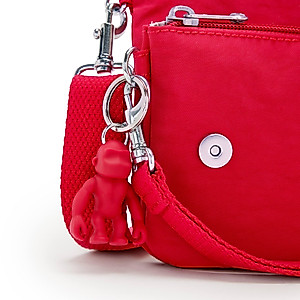Kipling womens Lynne Crossbody Bag, Red Rouge, 8 L x 4.75 H x1 D US