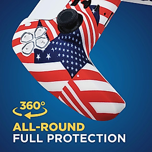 PS5 Silicone Gel Grip Controller Cover Skin Protector (USA Flag) Compatible for Sony PlayStation 5 DualSense Wireless Controller Protector Covers