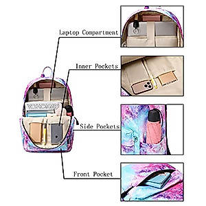 Ecodudo Cute Lightweight Galaxy Backpacks Girls School Bags Kids Bookbags (Galaxy Pink)