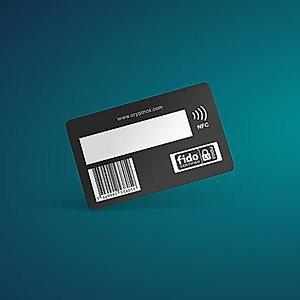 Cryptnox FIDO2 Security Key - Passwordless & 2FA Authentication - Compatible Microsoft, Apple, Google & More - Mifare Desfire - Convenient Card Format - NFC & Contact