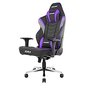 AKRacing Masters Series Max Gaming Chair with Wide Flat Seat, 400 Lbs Weight Limit, Rocker and Seat Height Adjustment Mechanisms - Indigo