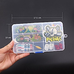 Fanci ABS Finger Skateboard Set Double Rocker DIY Mini Finger Boarding Toy with Storage Box