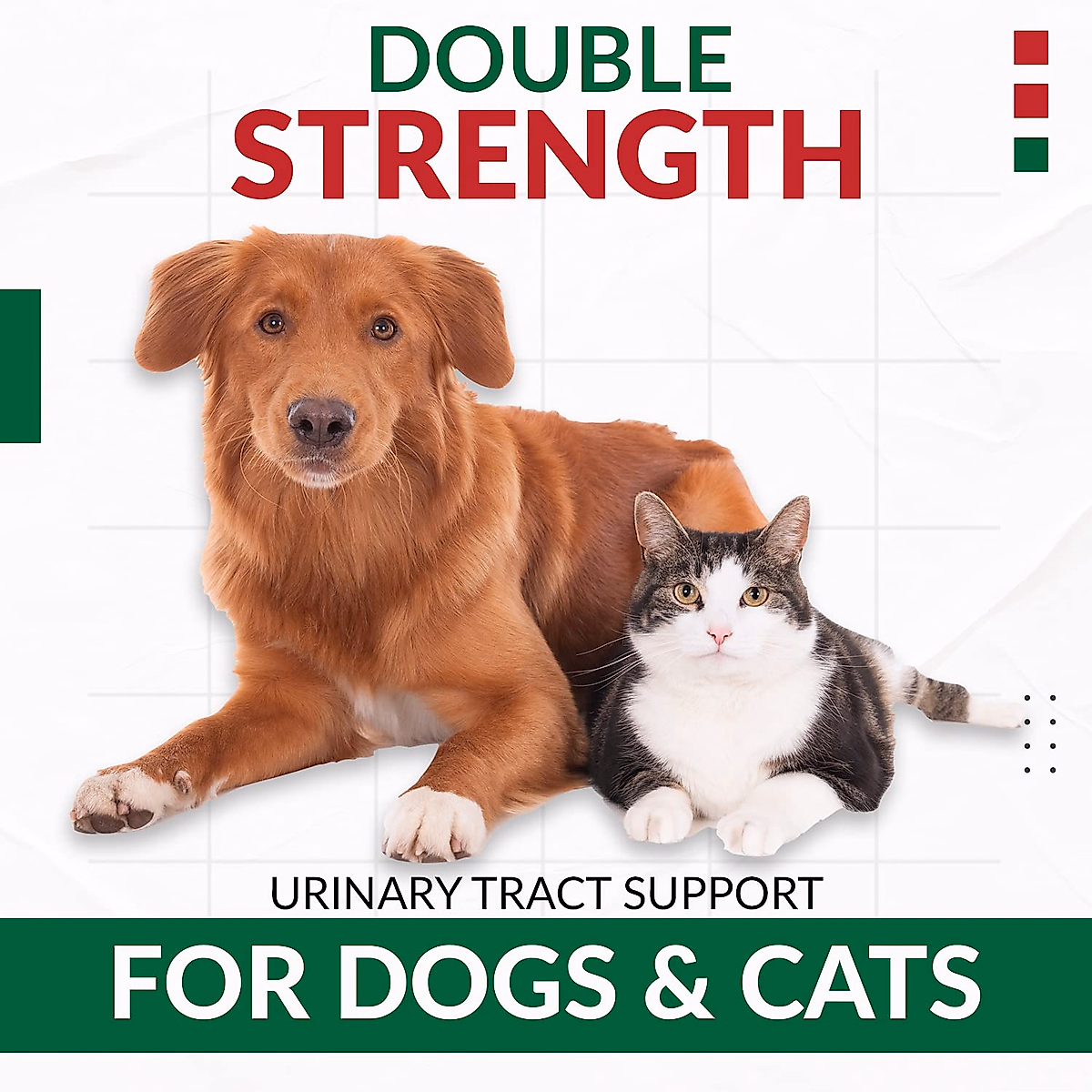 Cranberry D-Mannose for Dogs and Cats Urinary Tract Infection Support Prevents and Eliminates UTI, Bladder Infection Kidney Support, Antioxidant (Double Strength Tablet, 60 Count)