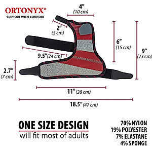 ORTONYX Pinky Finger Splint Boxer Fracture Brace Immobilizer for Broken Fingers, Metacarpal Syndrome and Ulnar Gutter - Neoptrene and Latex Free - Left or Right Hand / ACKB434