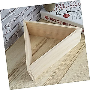 Cabilock 3pcs Room for Home Simple Pinewood Living Hollowed Shape Wall Daily Triangle Rack Bedroom Storage Hand-Made Dispaly Wooden Tool Shelf Use Decoration Hanging Display