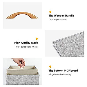 BANTI Dresser for Bedroom with 4 Drawers, Storage Tower, Organizer Unit, Fabric Dresser for Hallway, Entryway, Closets, Sturdy Steel Frame, Wood Top, Easy Pull Handle, Light Grey