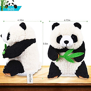 Qwifyu Talking Panda, Repeats What You Say Plush Animal Toy Buddy Panda for Boys Girls Kids Gift