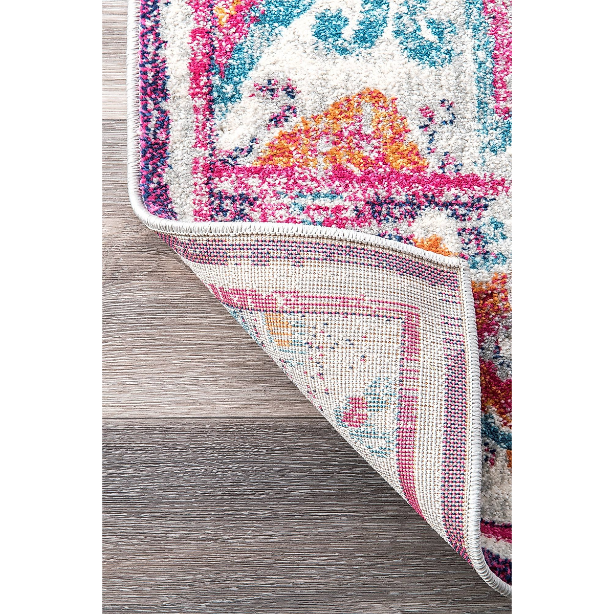 nuLOOM Kiyoko Vintage Floral Area Rug, 8x10, Pink