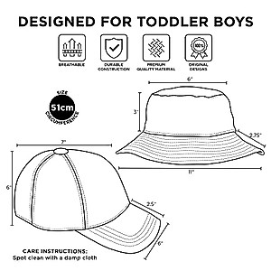 Mattel Toddler Sun Hat, Or Thomas & Friends Kids Bucket Hat and Matching Baseball Cap for Boys, Age 2-4
