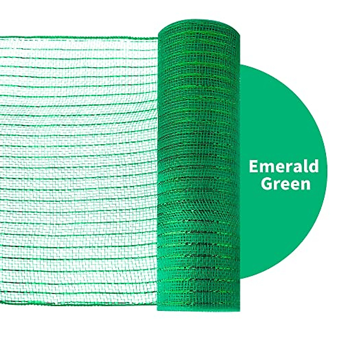 2 Rolls Emerald Green Deco Mesh Ribbon 10 in x 30 ft Mesh Ribbon for St. Patrick's Day DIY Wreath Supplies Party Christmas Tree Decorations Poly Mesh Gift Wrapping Bows