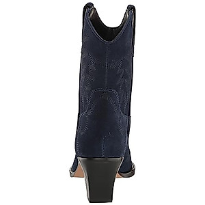 Dolce Vita Women's Runa Western Boot, Royal Blue Suede, 8