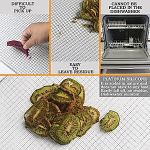 Kispog Silicone Dehydrator Sheets for Food Dehydrator & Freeze Dryer. 20 Pcs/Sets 14x14 in