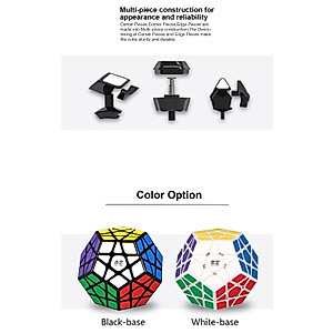 Megaminx Speed Cube, 3x3x3 Pentagonal Speed Cube Dodecahedron Magic Cube Puzzle Black